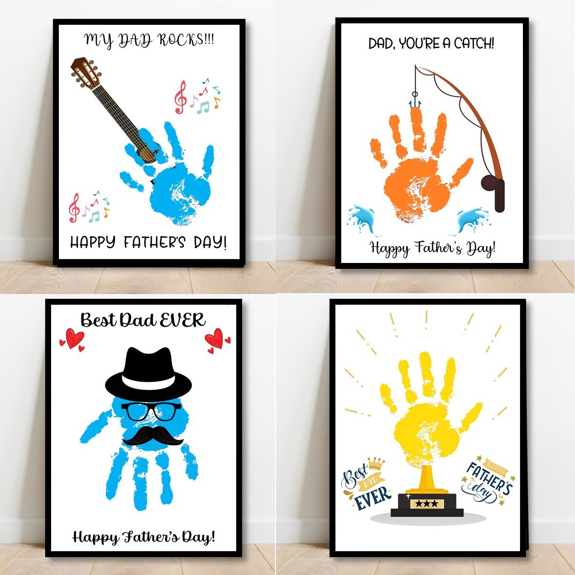 Fathers Day Handprint Keepsake Art Gift for Dad Fathers Day - Etsy