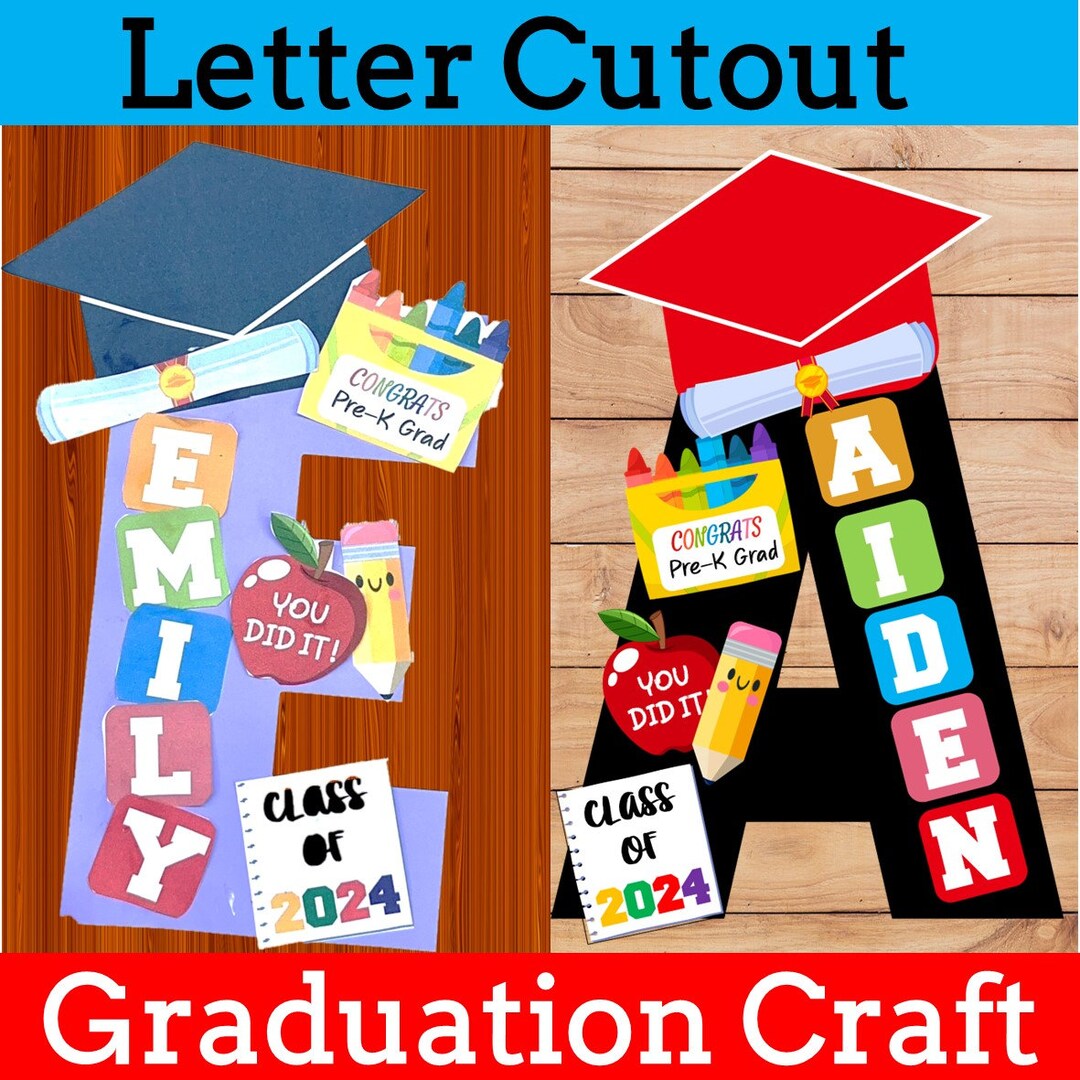 Graduation Craft 3D Letter Cutout Printable, Graduation Bulletin Board ...