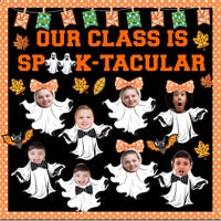 Groovy Halloween Bulletin Board Kit What's Brewing October Door Decor ...