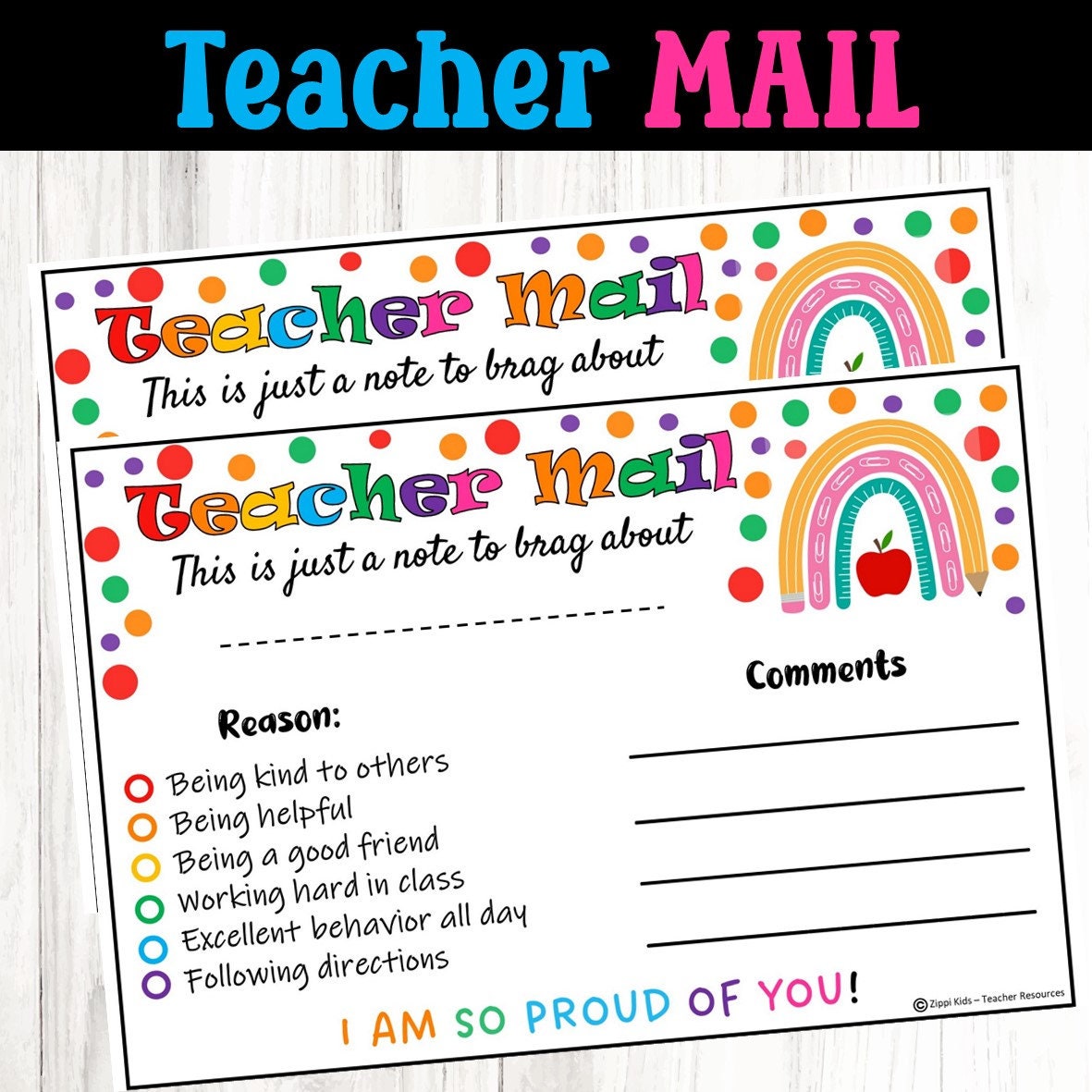Teacher Mail Note, Happy Mail, Positive Parent Mail, Parent ...