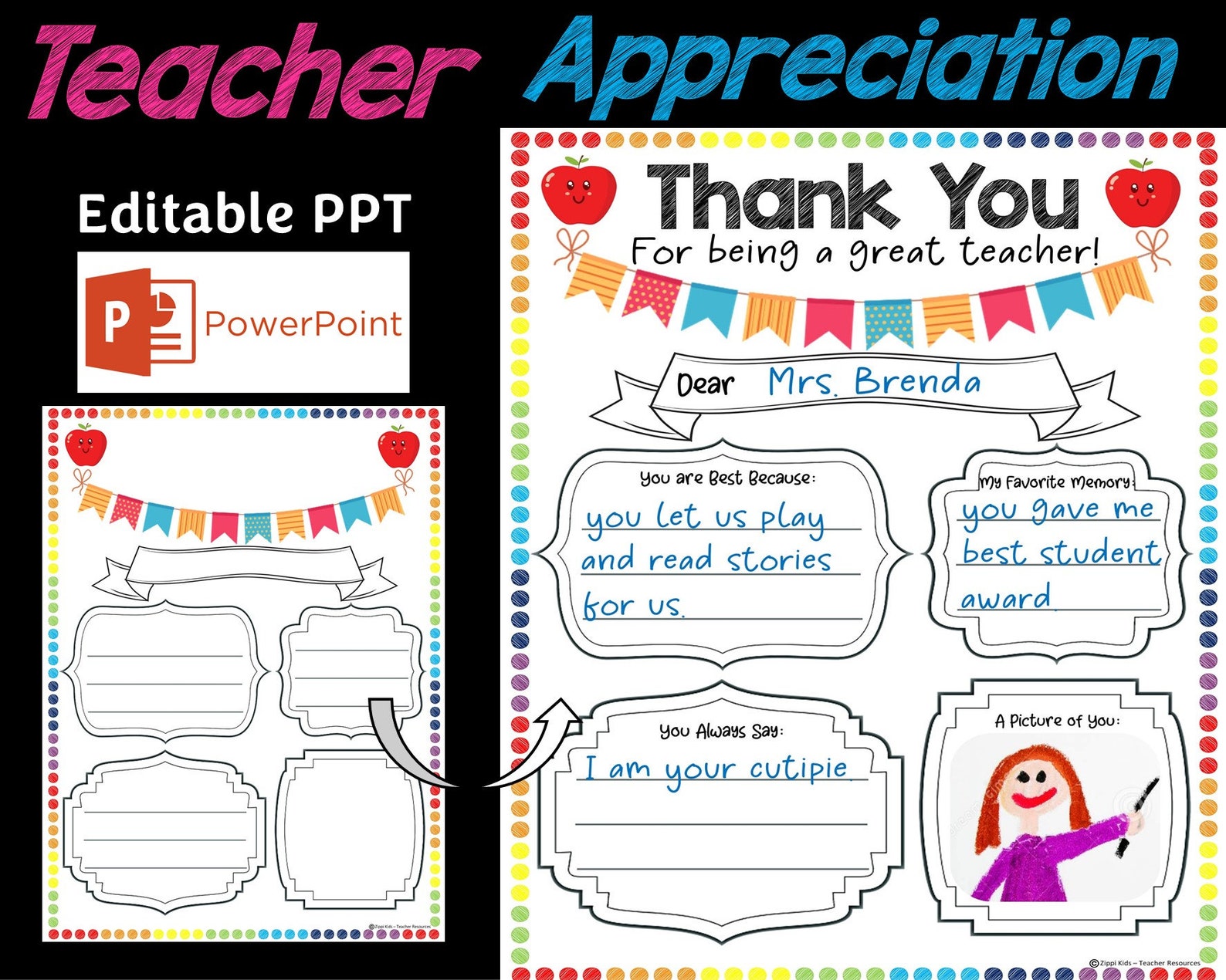 Teacher Appreciation Week Printable Gift Template, Staff Appreciation ...