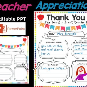 Teacher Appreciation Week Printable Gift Template, Staff Appreciation ...