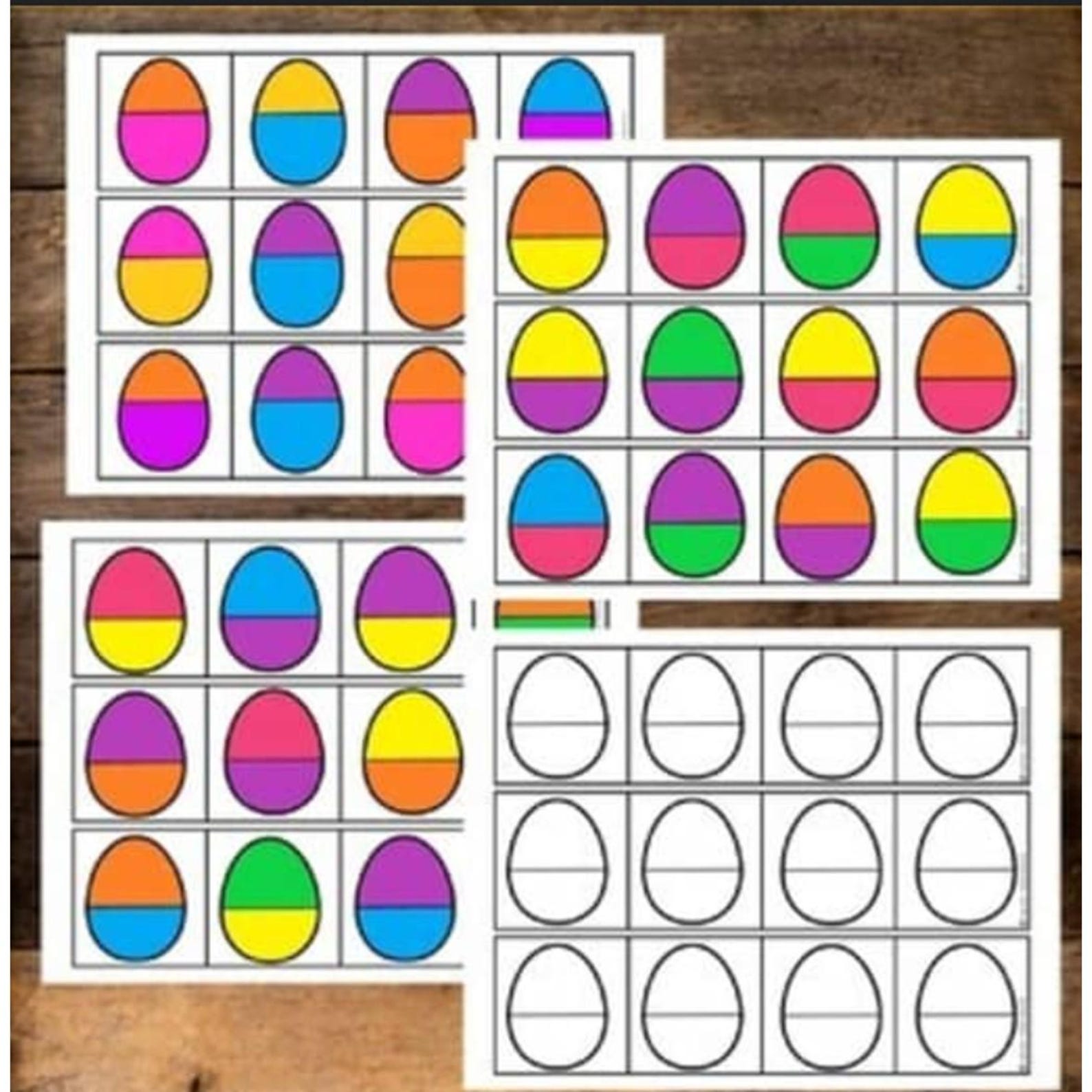 Easter Egg Match Patterns, STEM Fine Motor Activity, Visual ...