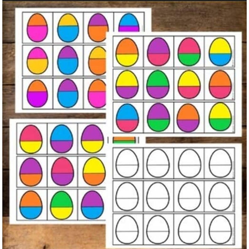 Easter Egg Match Patterns, STEM Fine Motor Activity, Visual ...