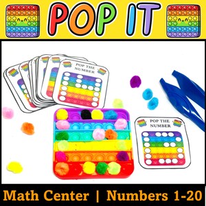 Pop It Math & Literacy Activities, Popping Bubble Popper Fidget ...