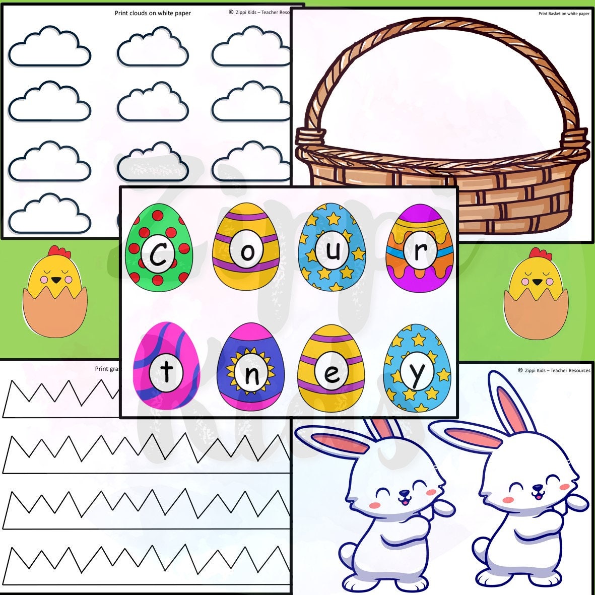 Easter Craft, Printable Name Craft Activities, Easter Egg Basket Craft ...
