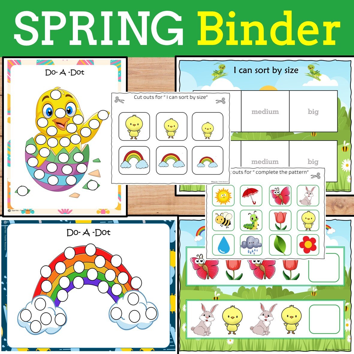 Spring Busy Book Toddler/prek Printable Activities, Kids Learning ...