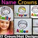 Personalized Name Crowns Hats Printable, Coloring Crown, Editable Name ...
