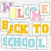 Pastel Varsity Welcome Back to School Bulletin Board Kit, Door Decor ...