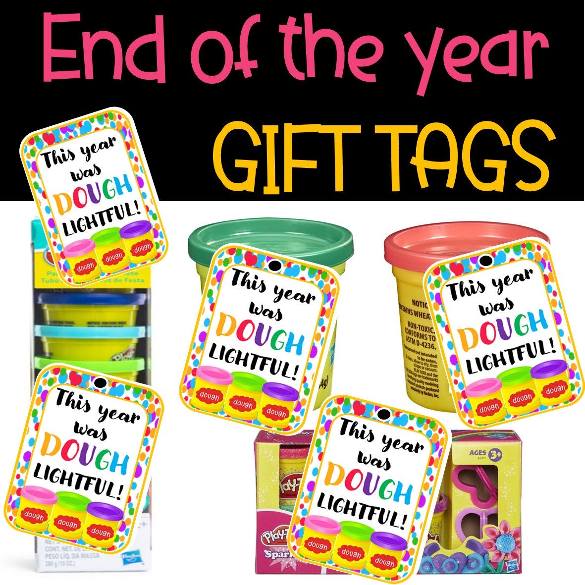 End of the Year Gift Tags & Gift Ideas, Summer Gift Tags #1, Chalk Gift ...