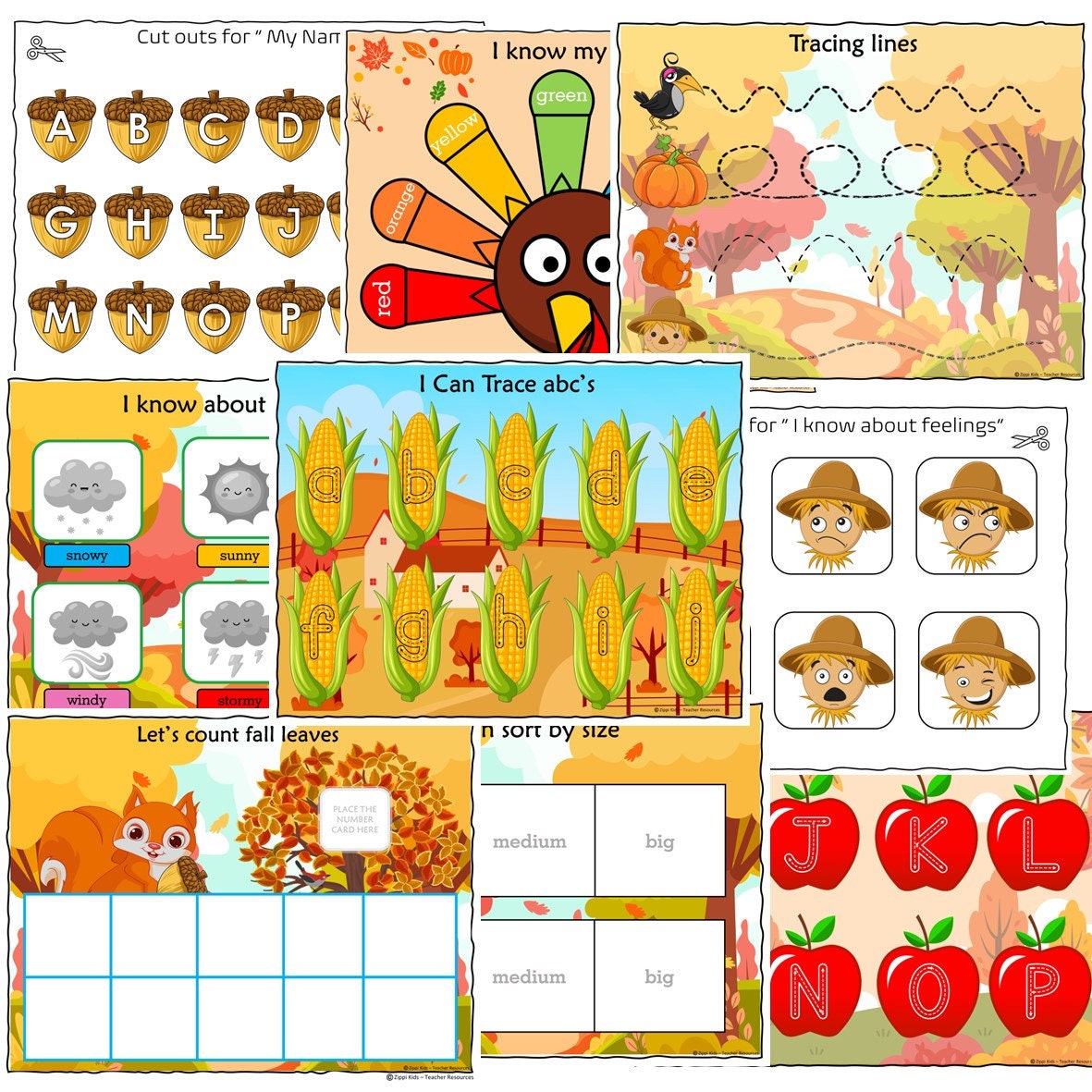 Fall Busy Book Toddler/prek Printable Activities Kids - Etsy
