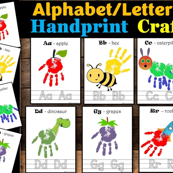 Handprint Alphabet - Etsy