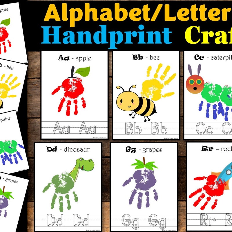 Handprint Alphabet - Etsy