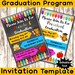 Preschool Graduation Ceremony Set, Editable Diploma, Ceremony Program ...