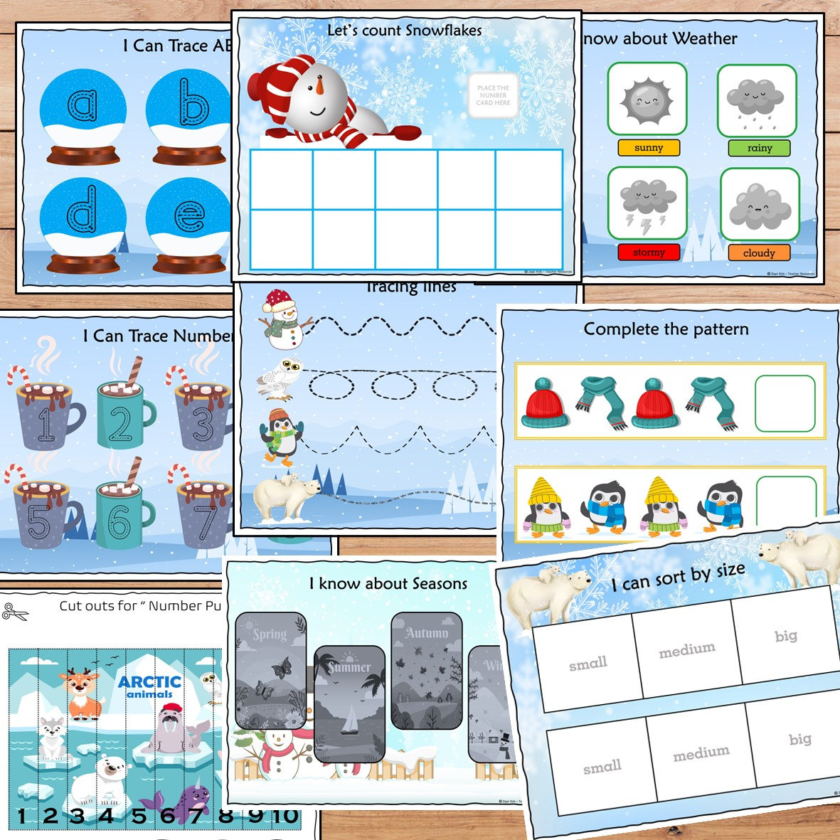 Winter Busy Book Toddler/prek Printable Activities, Kids Learning ...