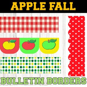 Fall Apple Bulletin Board | Back to School Classroom Decor - Etsy