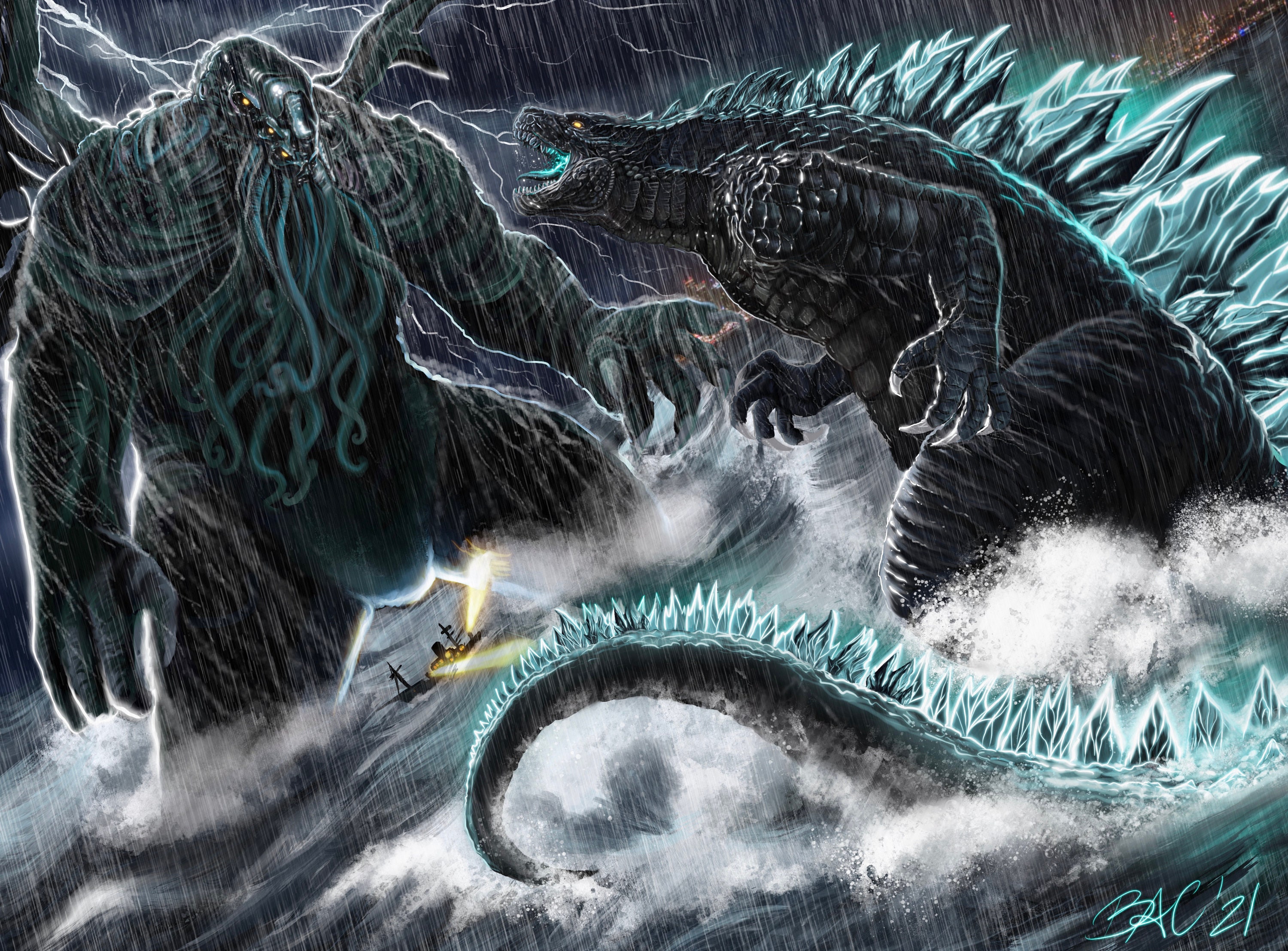 Godzilla Vs Cthulhu