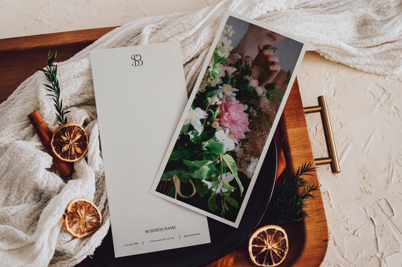 Editable Handwritten Blank Note Card for Florist Thank You, Digital ...