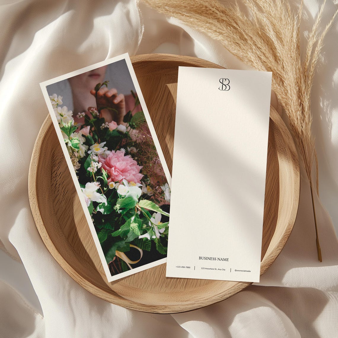 Editable Handwritten Blank Note Card for Florist Thank You, Digital ...