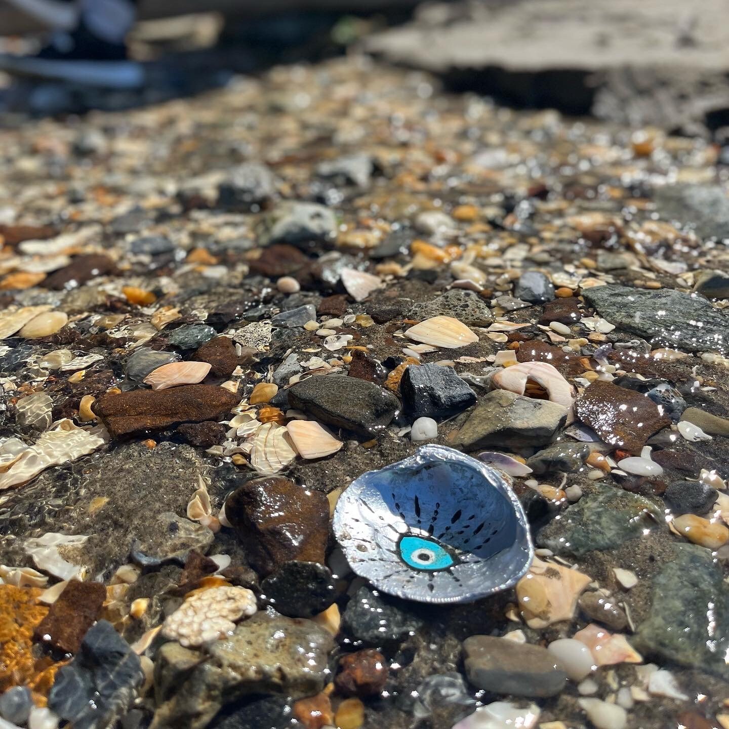 Evil Eye, Seashell Hand Painted Jewelry Dish, Beach Decor, Gift for Her ...
