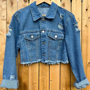 XL Hand Painted Peace Sign Denim Jacket, Upcycled Art, Painted Clothing ...