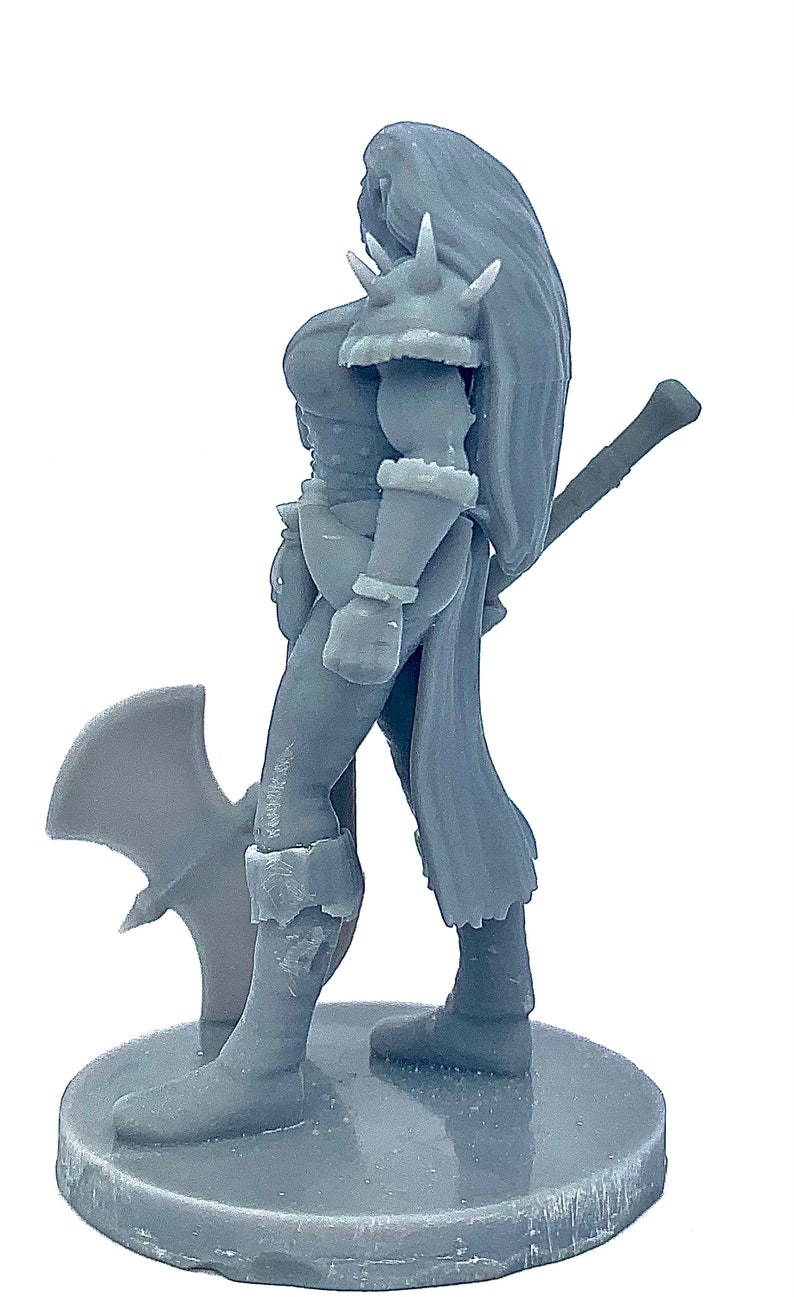 Female Axeman Orc Dungeons and Dragons Paintable Figure - Etsy