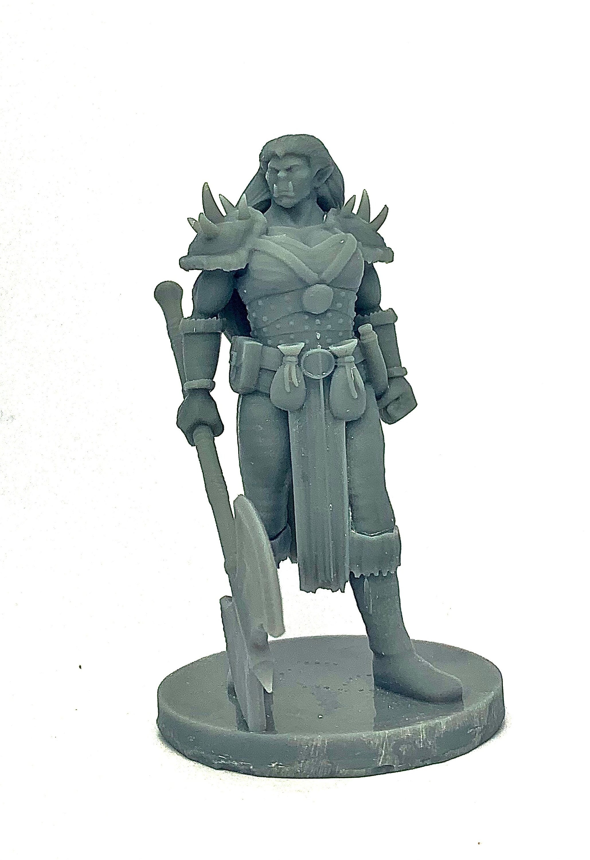 Female Axeman Orc Dungeons and Dragons Paintable Figure - Etsy