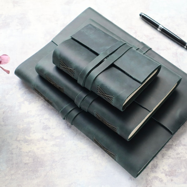 Red Leather Journal - Etsy