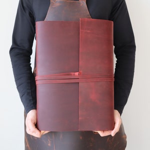 A3 Leather Journal, Free Personalized 17.5x12.5 Extra Large Handmade ...