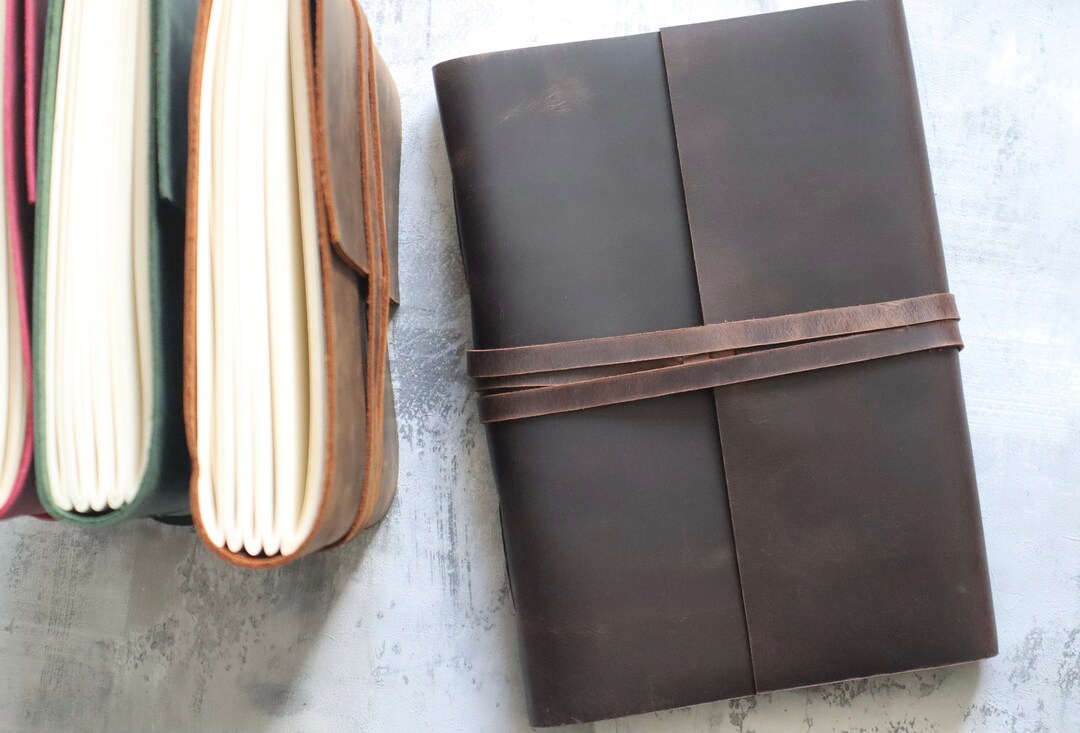 Extra Large Leather Journal, Personalised 12x9" A4 Leather Handmade ...
