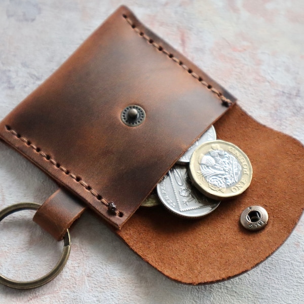 Mini Coin Purse Brown - Etsy UK