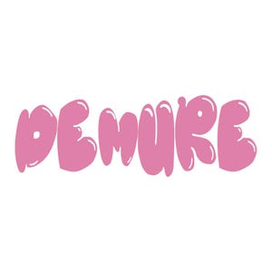 Demure Bubble Letters SVG PNG Instant Downloadable Files, Trending SVG ...