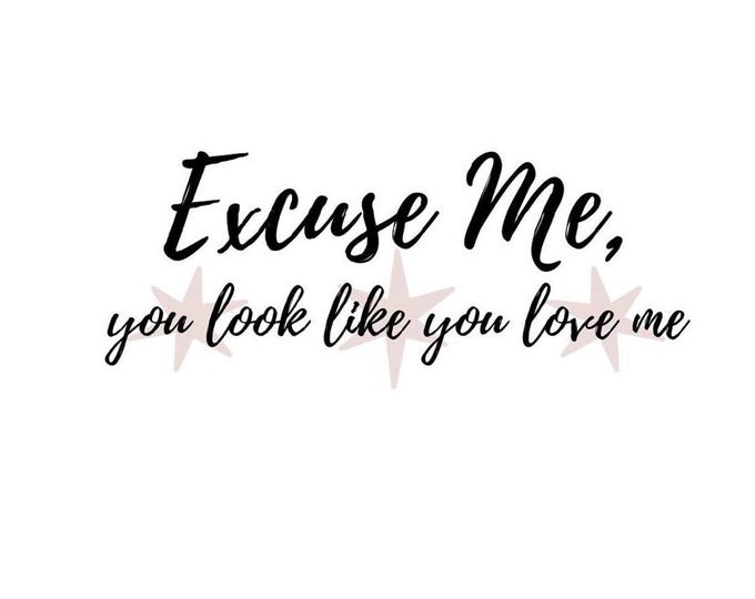 Excuse Me You Look Like You Love Me SVG, PNG Digital Files. Ella ...