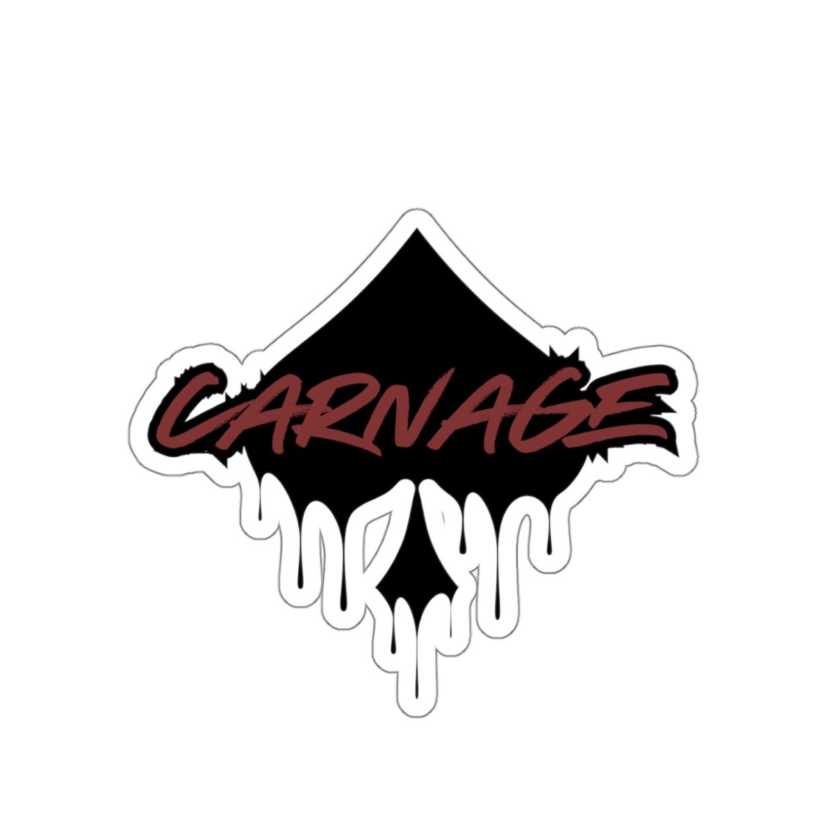Carnage Spade Kiss-cut Sticker Vinyl Sticker, Carnage Shantell Tessier ...