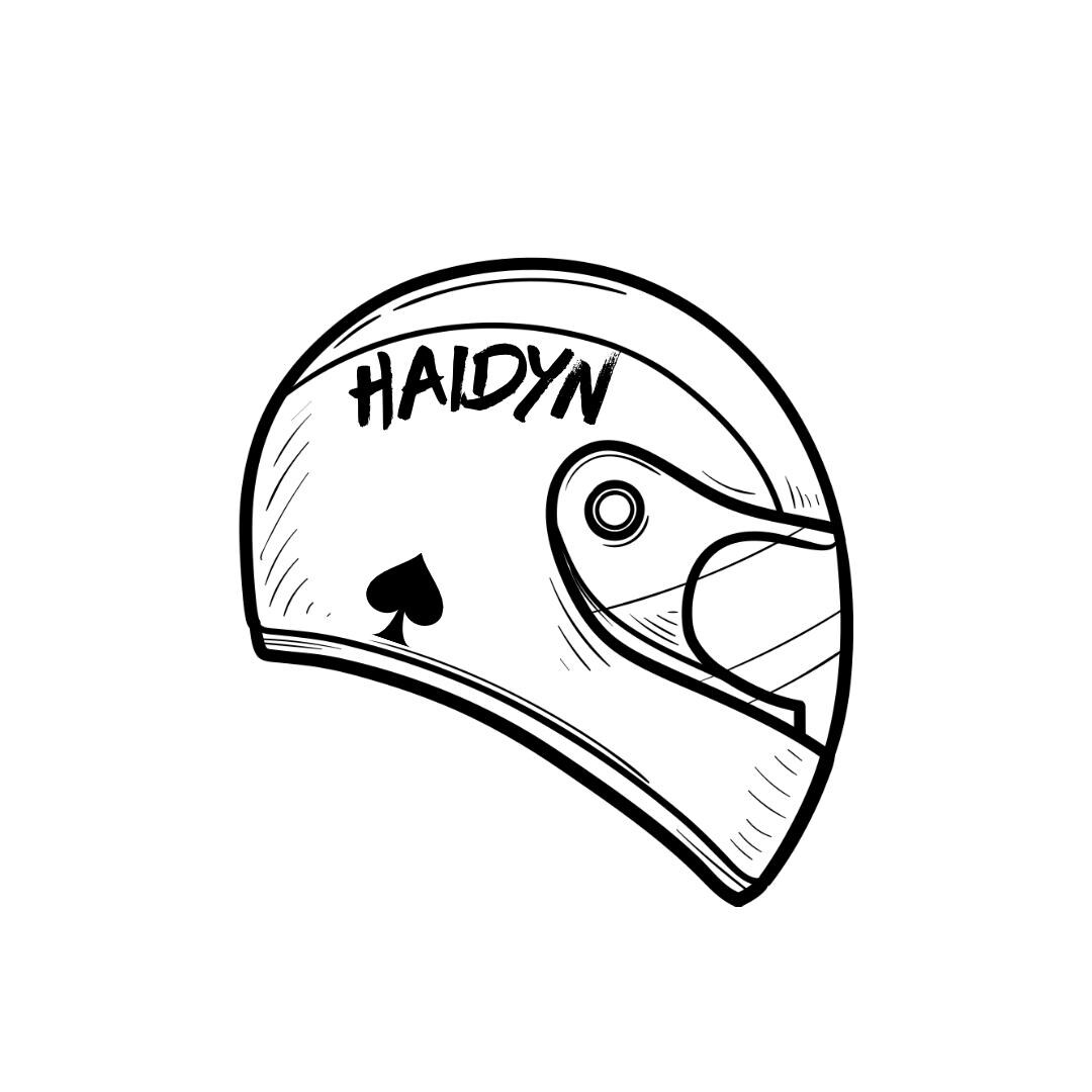 Haidyn Motorcycle Helmet SVG PNG Instant Downloadable Design, the Spade ...