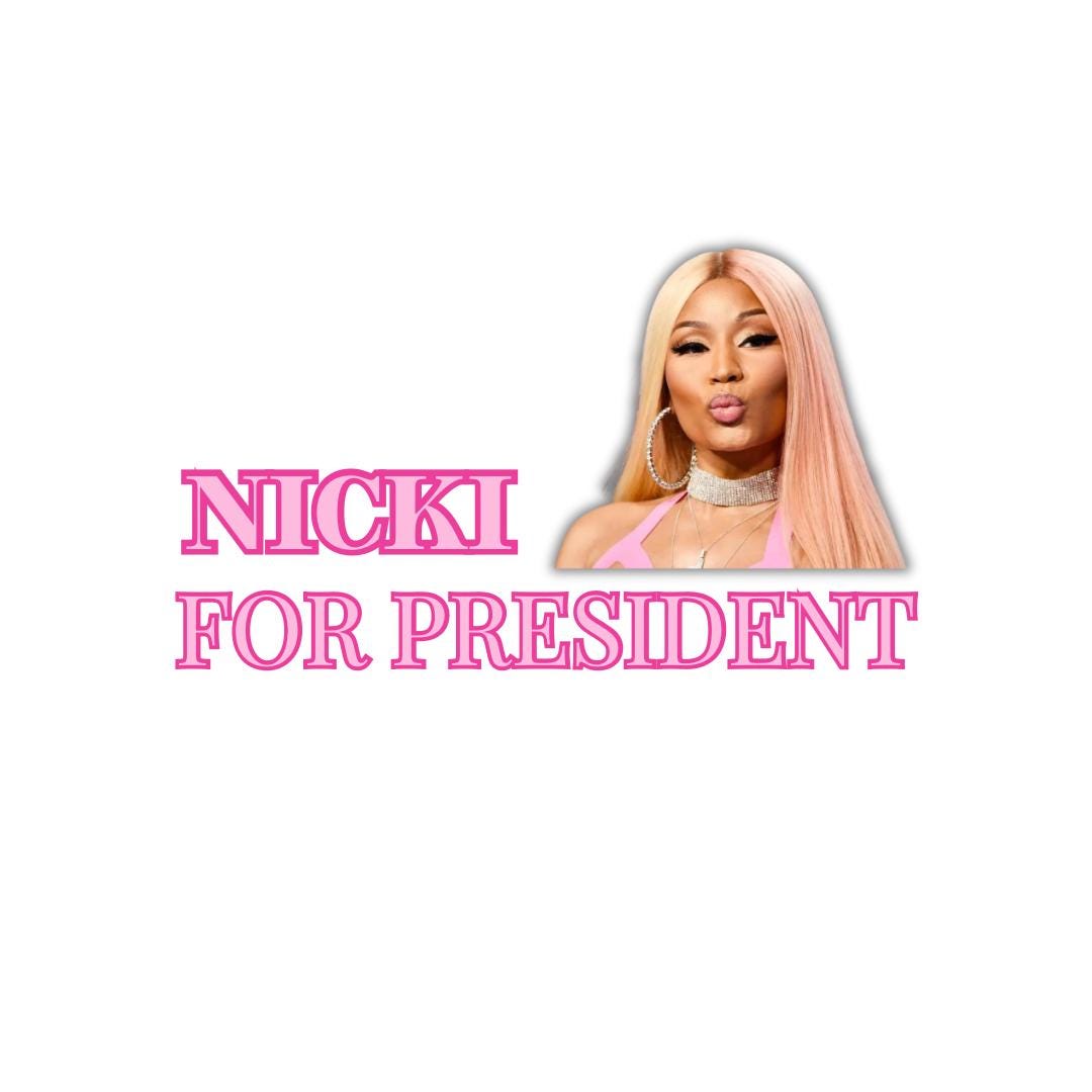 Nicki for President SVG PNG Files, Nicki Minaj Fan Art Instant ...