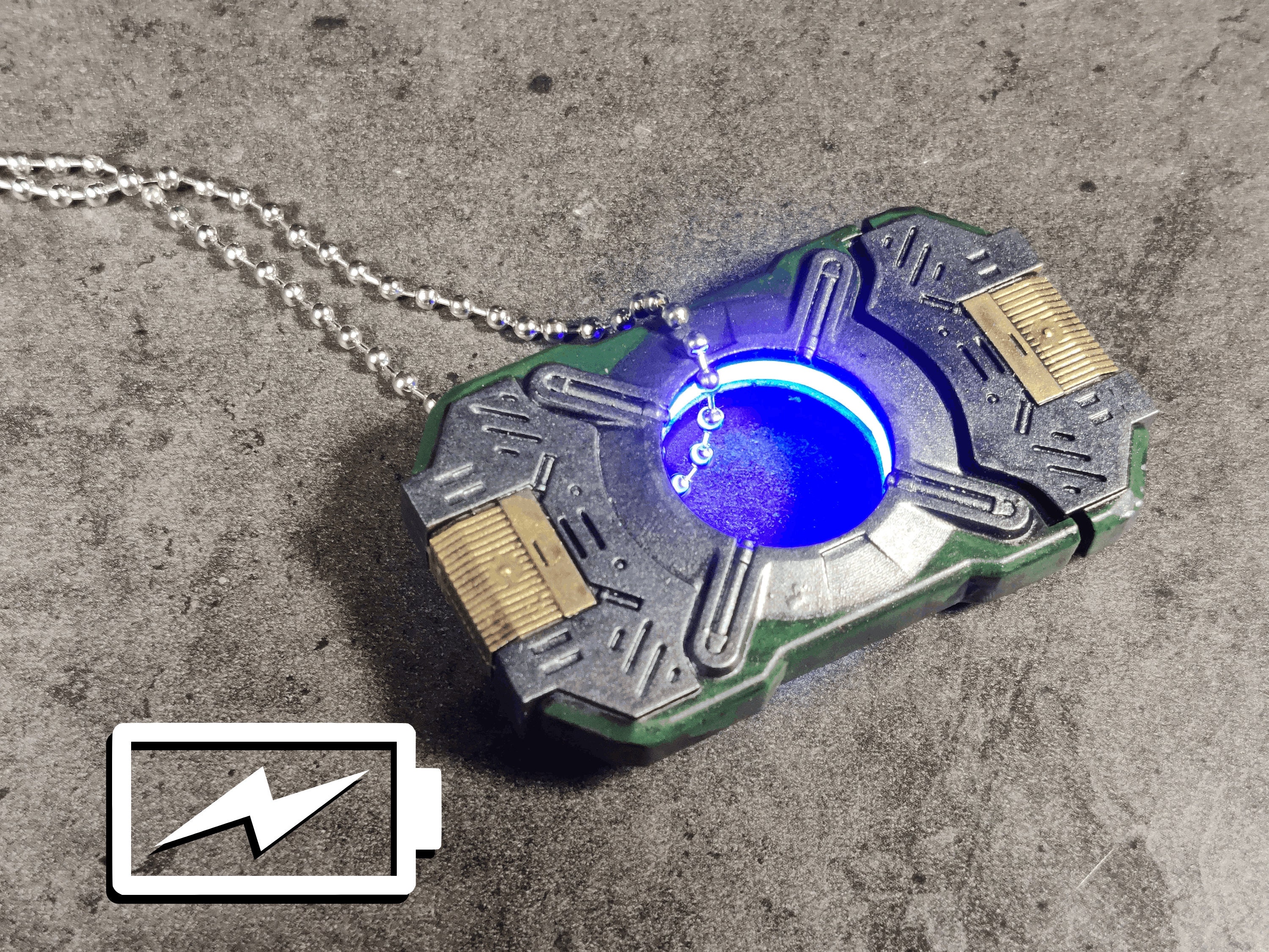 Hand-painted Halo Inspired AI Data Chip Light-up Prop - Etsy