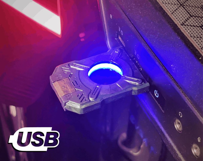 Hand-painted Halo Inspired AI Data Chip Light-up USB 3.2 Drive - Etsy