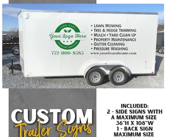 Trailer Vinyl Lettering, Enclosed Trailer Signs, Custom Advertising ...