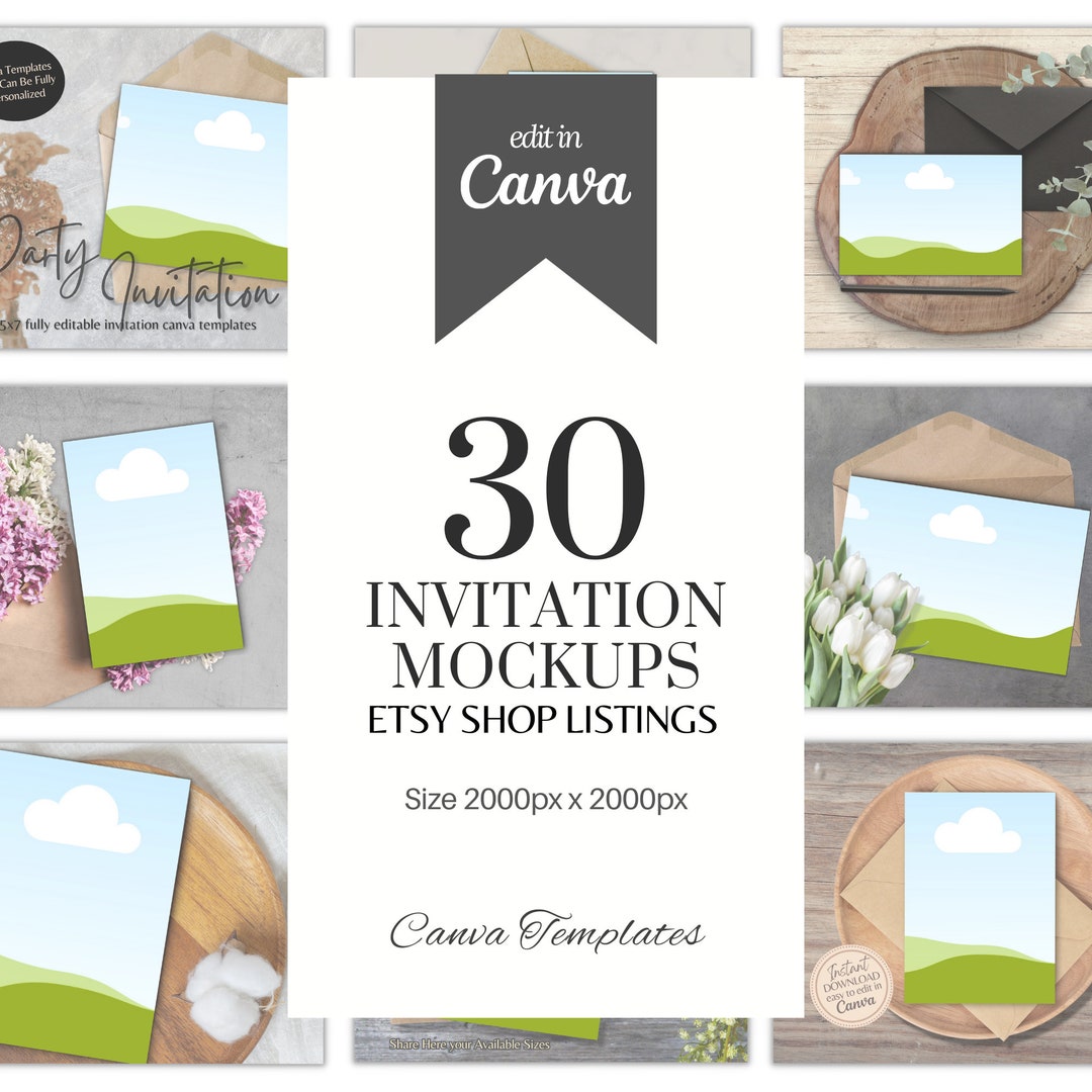 Invite Listing Templates | Invite Mockup Template | Invitations Listing ...