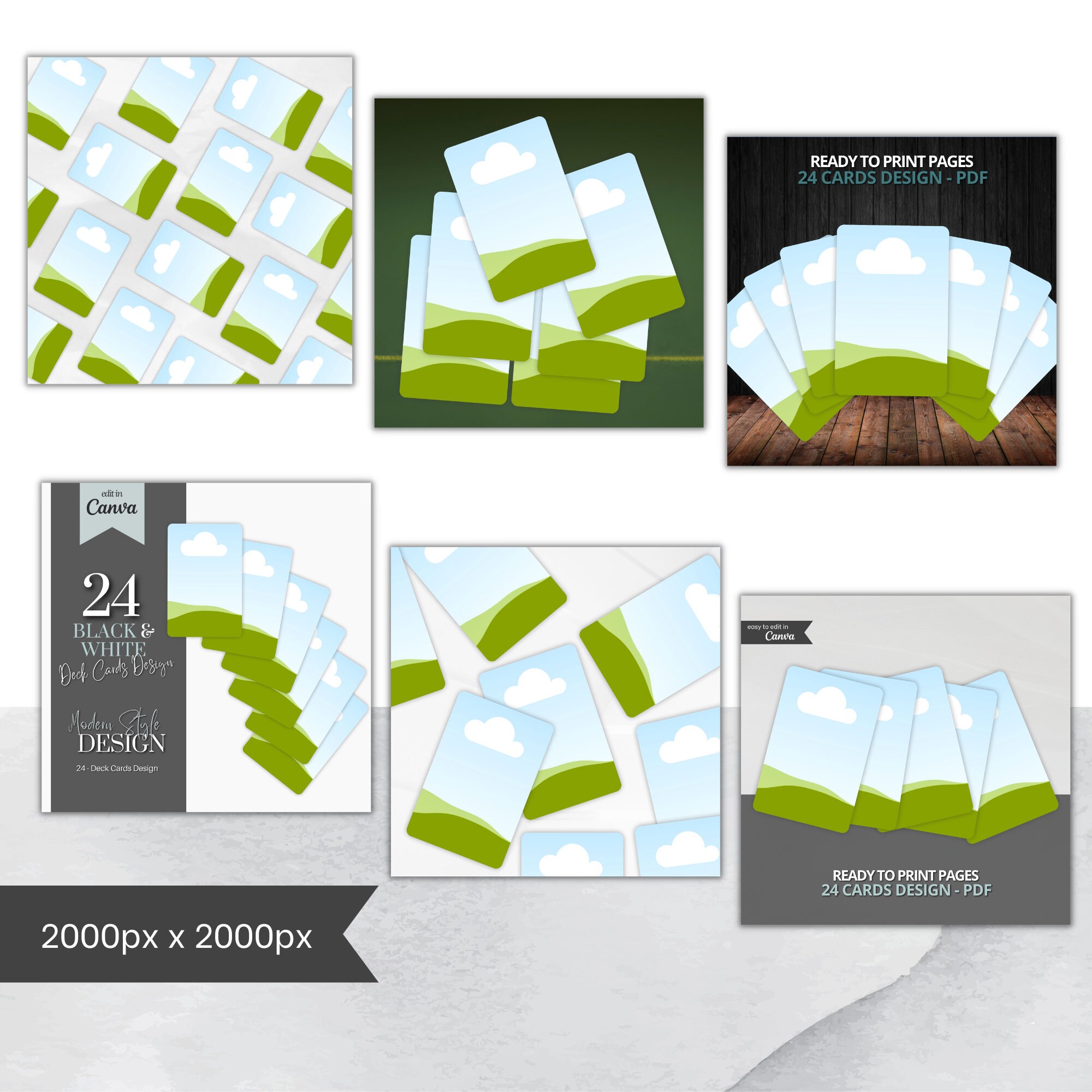 40 Deck Cards Listing Mockups, Etsy Listing Mockups, Affirmation Cards ...