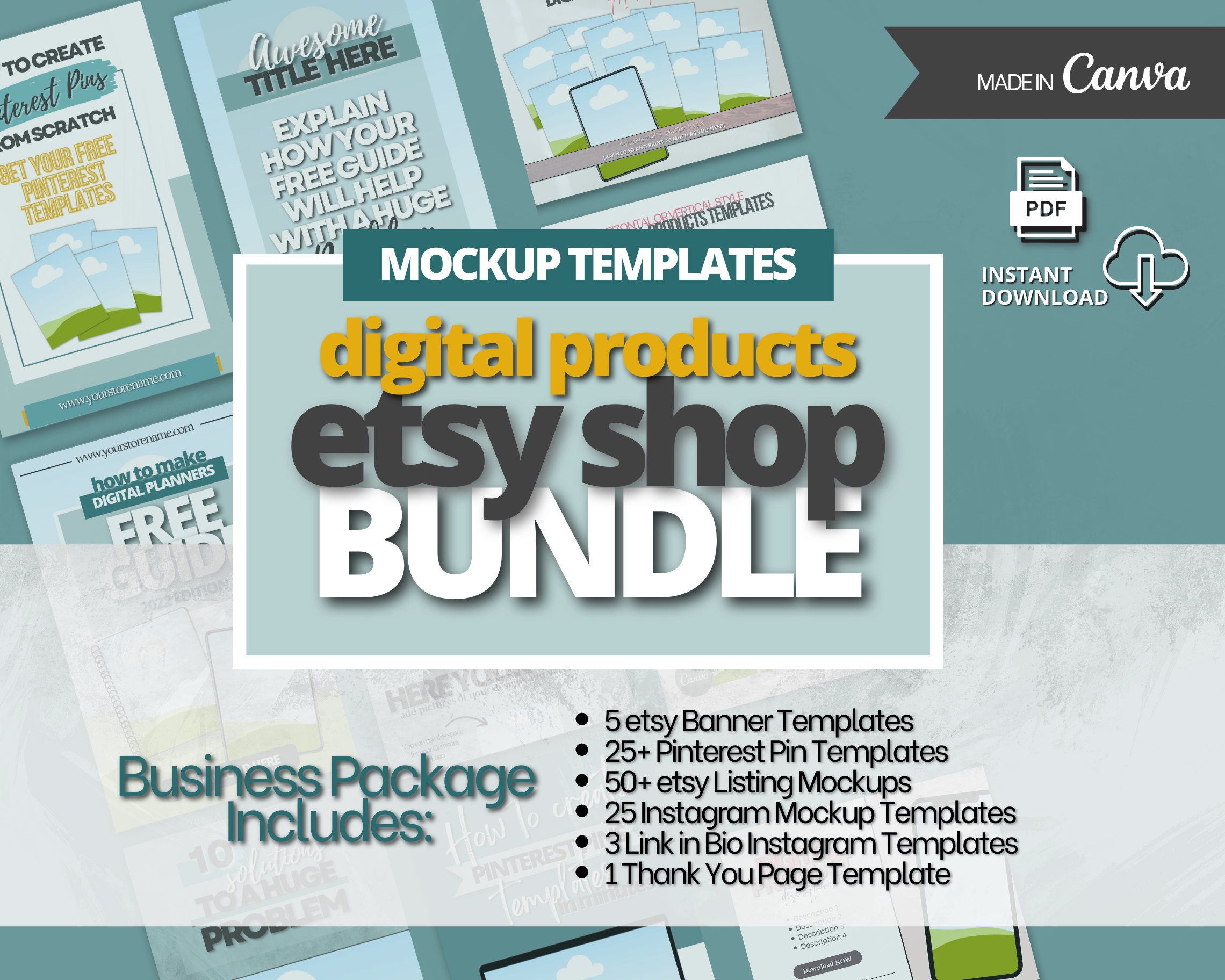 Digital Products Etsy Shop Mockups Bundle, Etsy Listing Templates ...