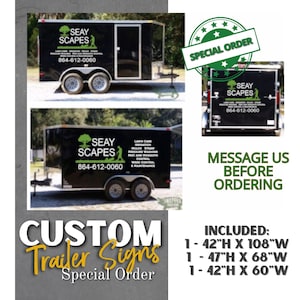 Trailer Vinyl Lettering, Enclosed Trailer Signs, Custom Advertising ...