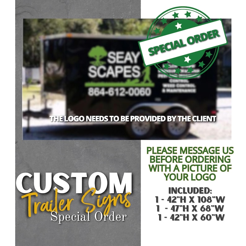 Trailer Vinyl Lettering, Enclosed Trailer Signs, Custom Advertising ...