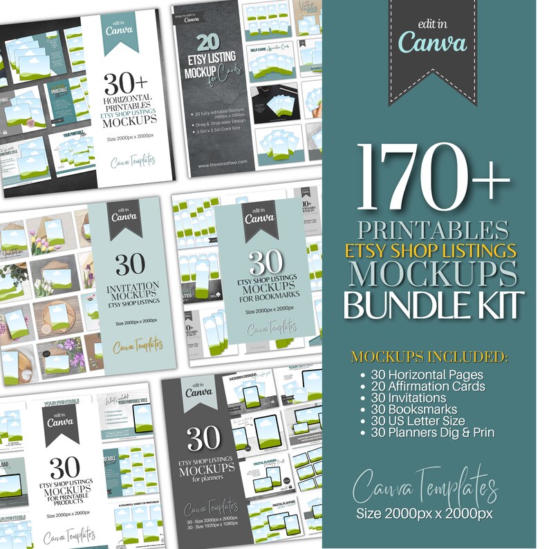 170 Listing Mockups for Printables and Digital Products - Etsy