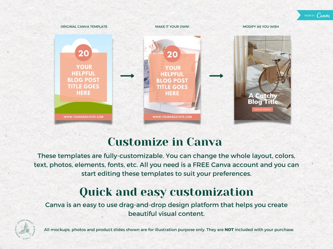 Pinterest Templates for Blogger Canva Template Pinterest Pins Canva ...