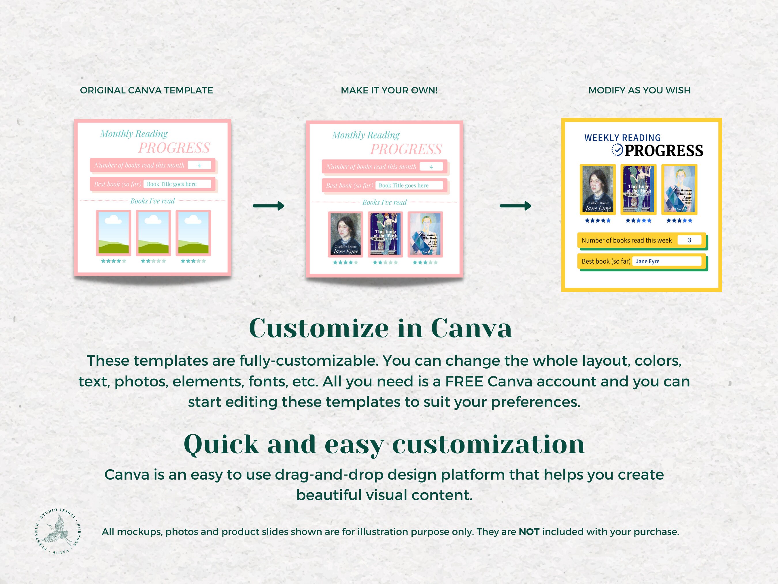Bookstagram Book Instagram Templates Book Blogger Template - Etsy