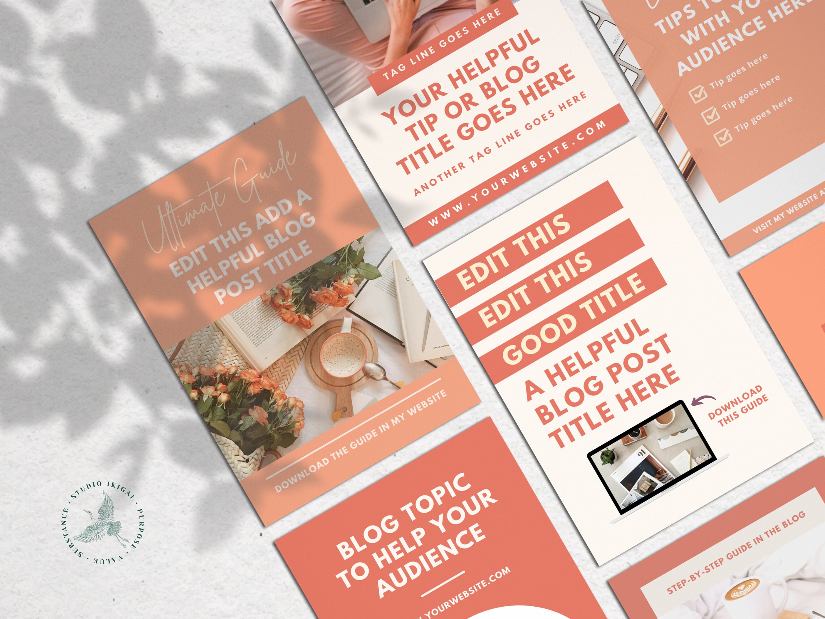 Pinterest Templates for Blogger Canva Template Pinterest Pins Canva ...