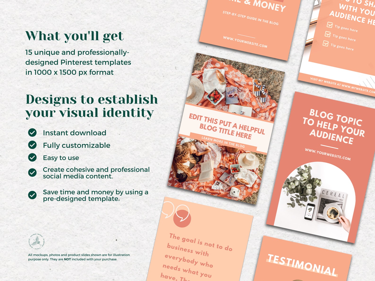 Pinterest Templates for Blogger Canva Template Pinterest Pins Canva ...