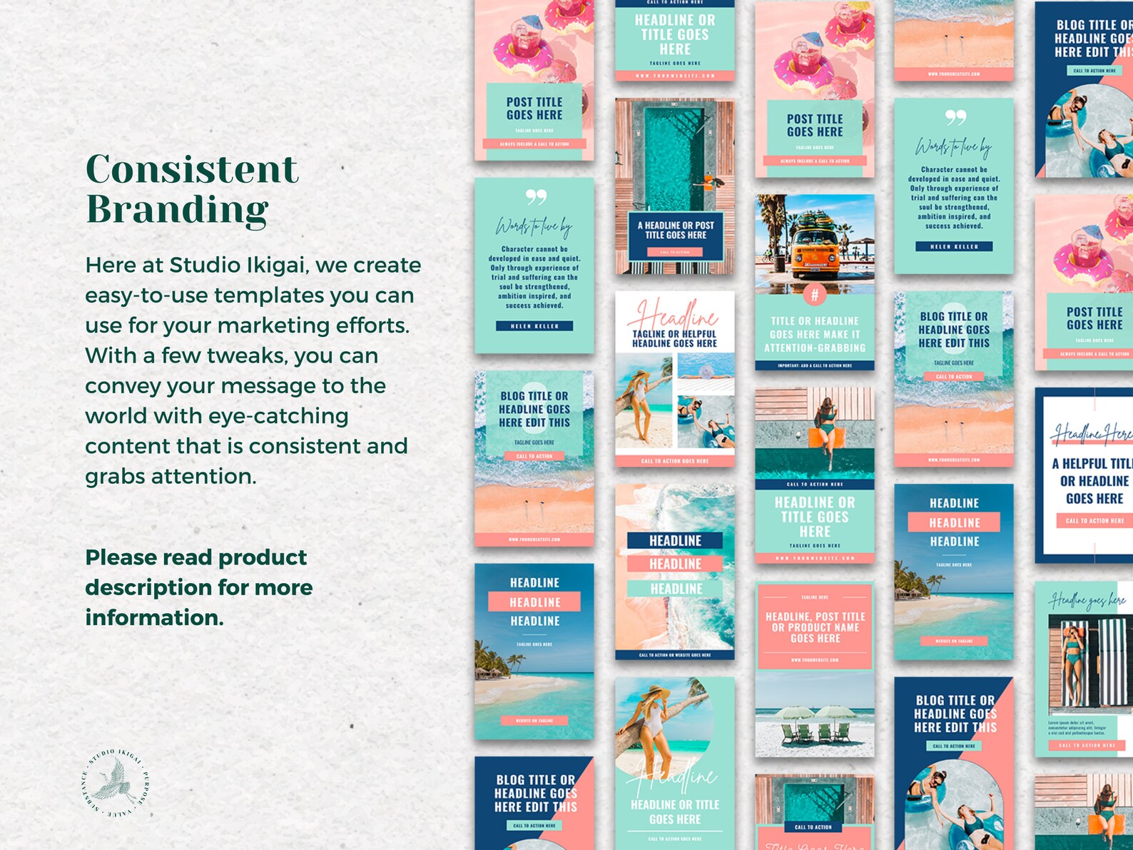 Pinterest Template Travel Blogger Templates Canva Template Pinterest ...